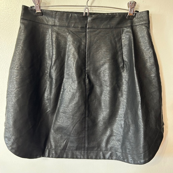 mittoshop | Skirts | Sexy Rockstar Mittoshop Black Faux Zip Up Leather ...